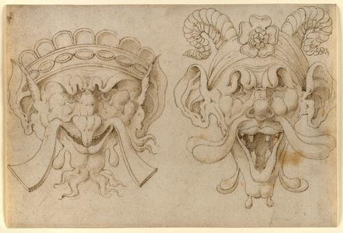 The Fitzwilliam Museum - Two grotesque masks: 2979